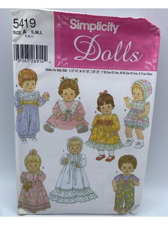 Simplicity | Office | Simplicity Dolls Clothes Size 2 14 16 18 2 22 ...
